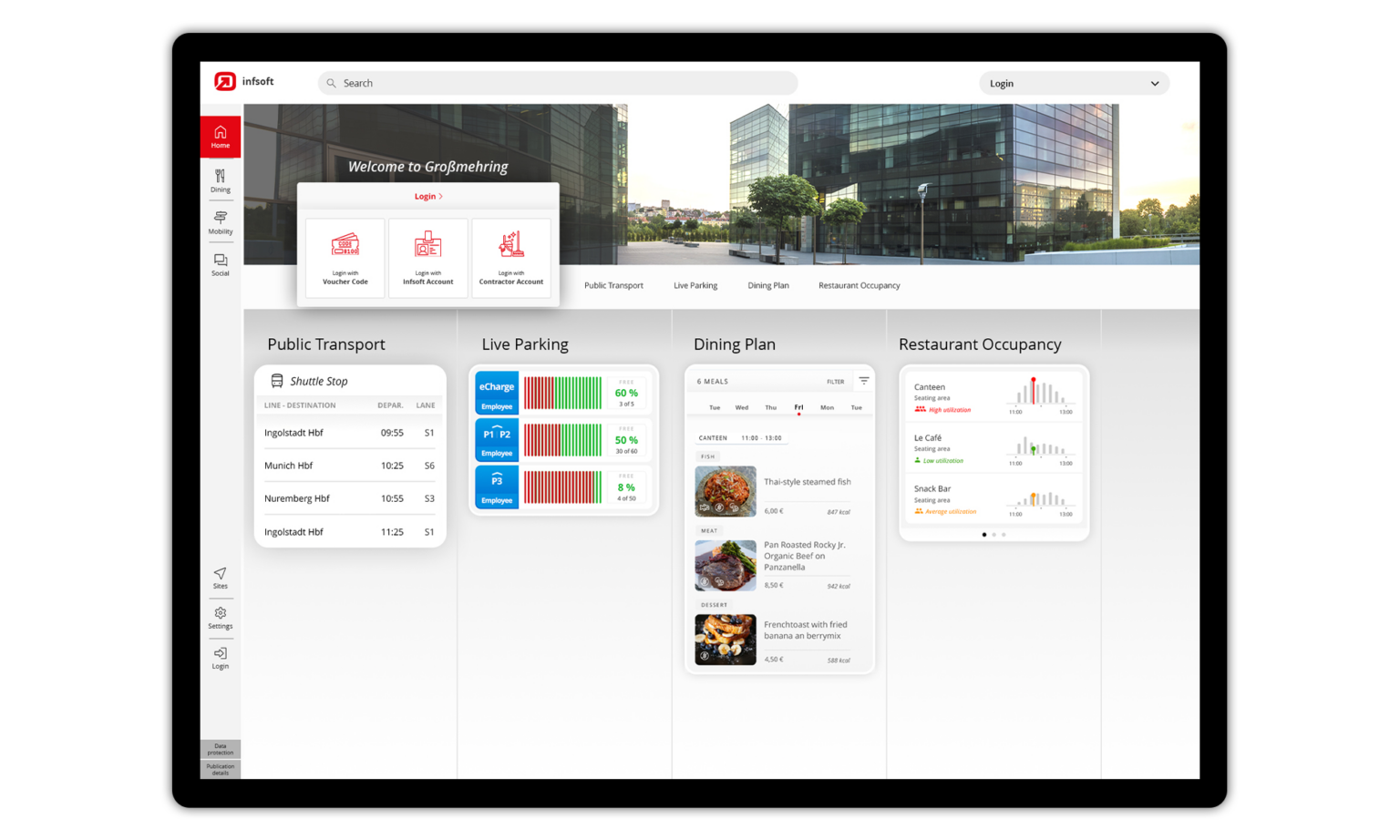 infsoft Workplace Experience - Mobile App for Offices