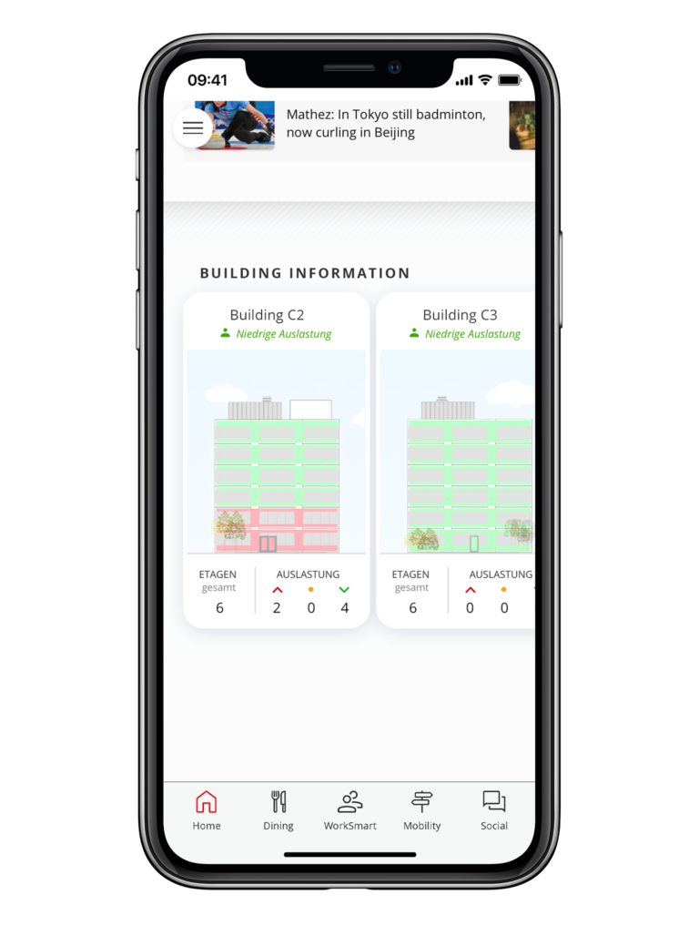 Occupancy Analytics in the Workplace Experience App